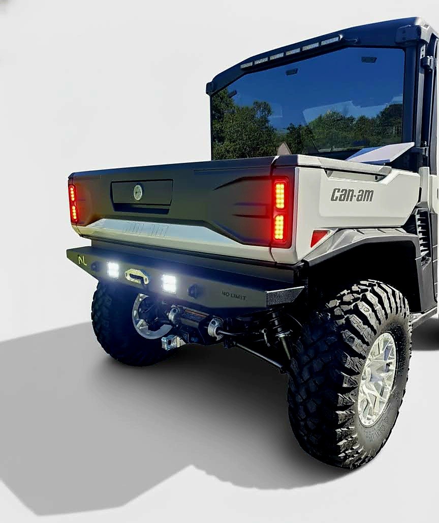Can-Am Defender HD11 Rear Bumper – LED Lights, Made in USA - No Limit ...