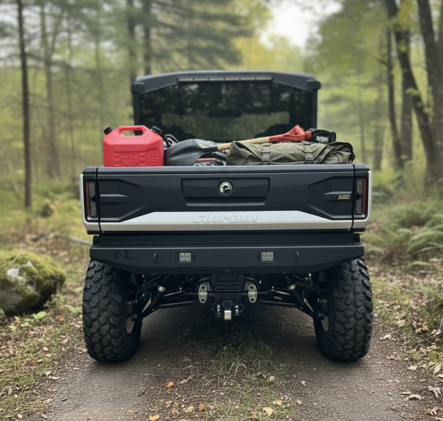 Can-Am Defender HD11 Rear Bumper – LED Lights, Made in USA - No Limit ...